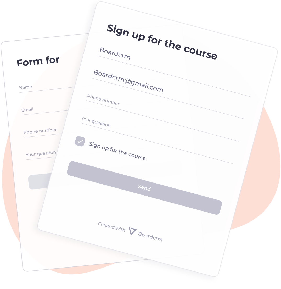 Form builder for collecting leads in BoardCRM